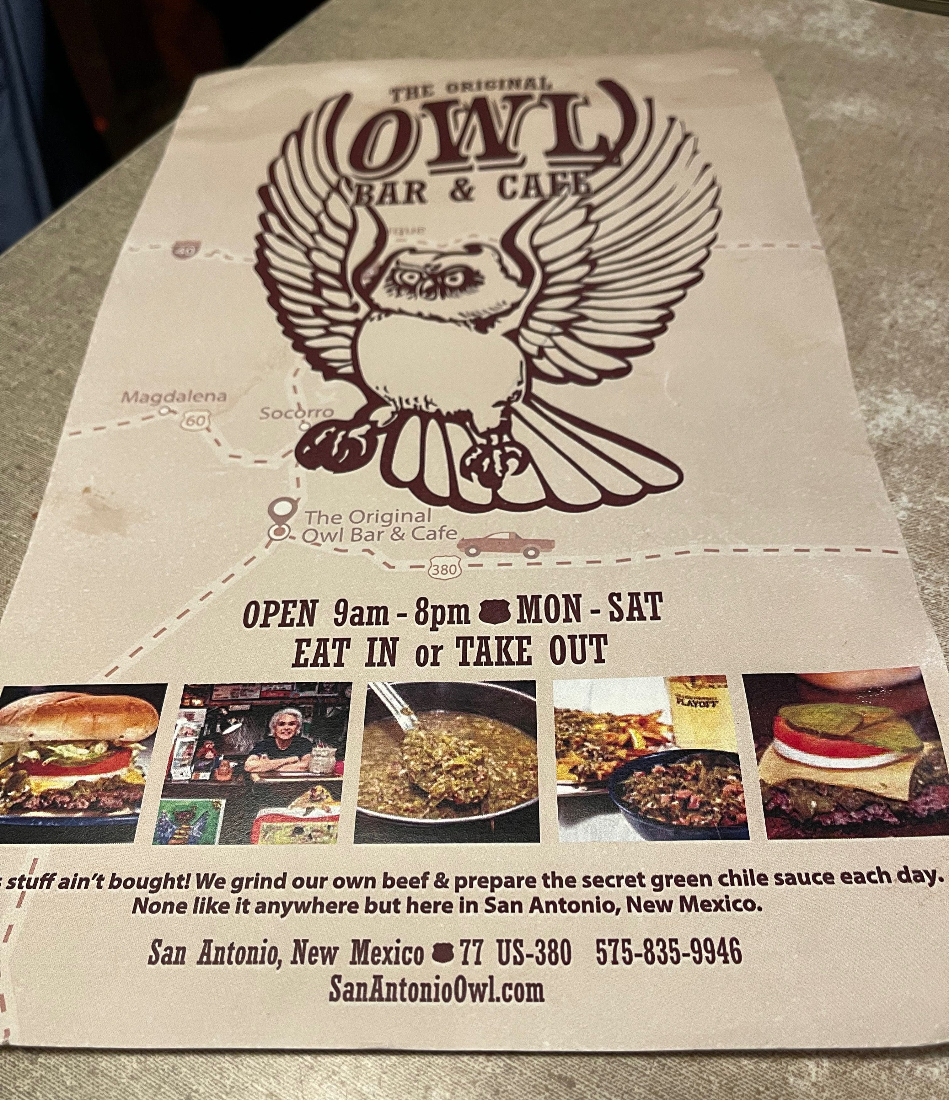 The Owl Cafe & Bar - San Antonio, New Mexico - Gil's Thrilling (And ...